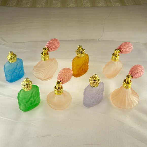 Bath & Body | New Blue Amber Green Purple Pink 8 Frosted Atomizer ...